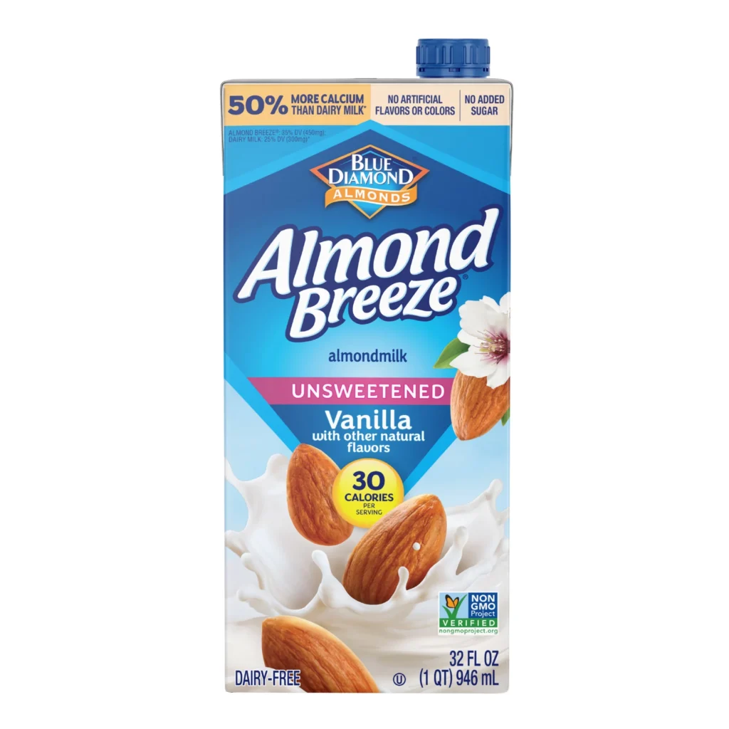 Almond Breeze Unsweetened Vanilla Almond Milk - 1qt - Harvest Natural Foods