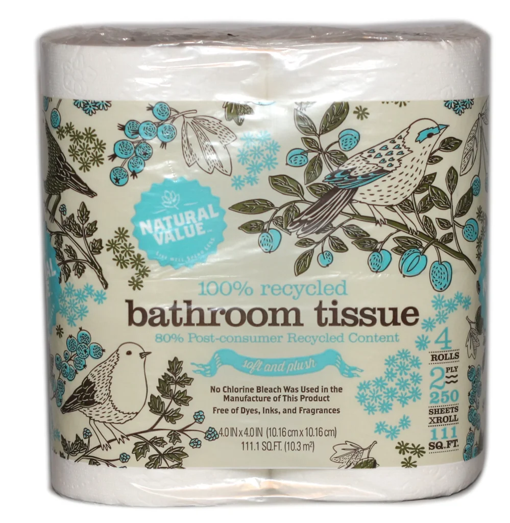 Natural Value Toilet Paper, 4 Regular Rolls – Harvest Natural Foods