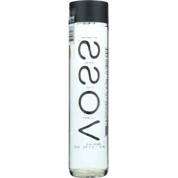 Voss Sparkling Glass Water Bottle 800 ml EMPTY Black Cap 27.1 oz ...
