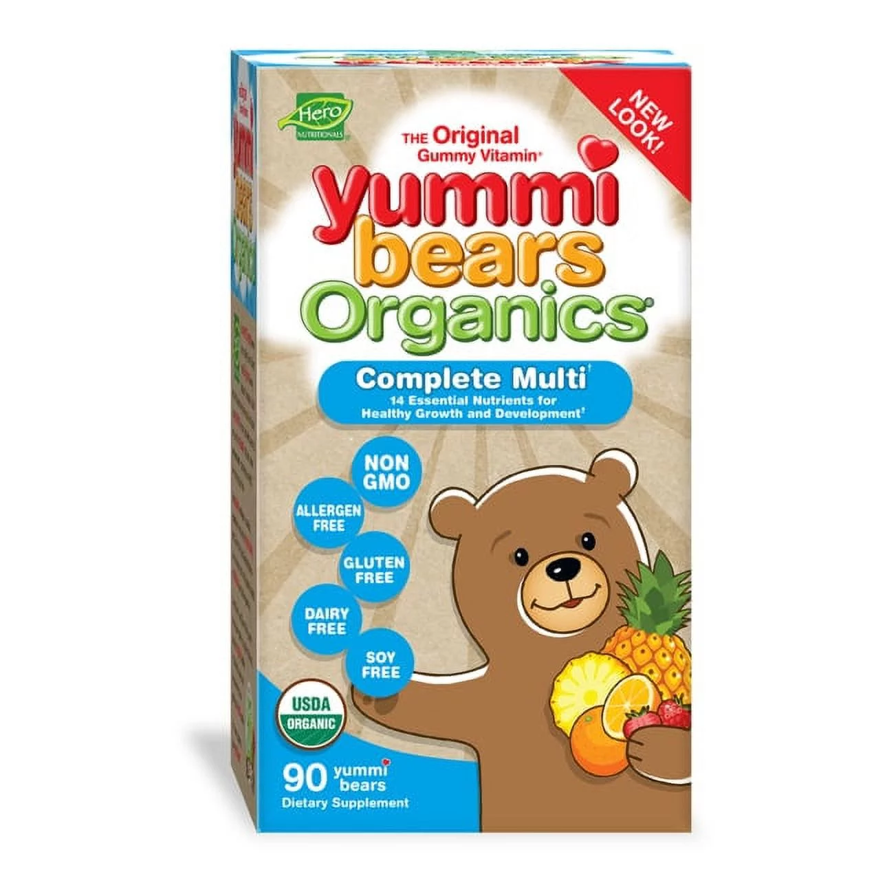 Hero Nutritionals Yummi Bears Organics Complete Multi 90 Gummies ...