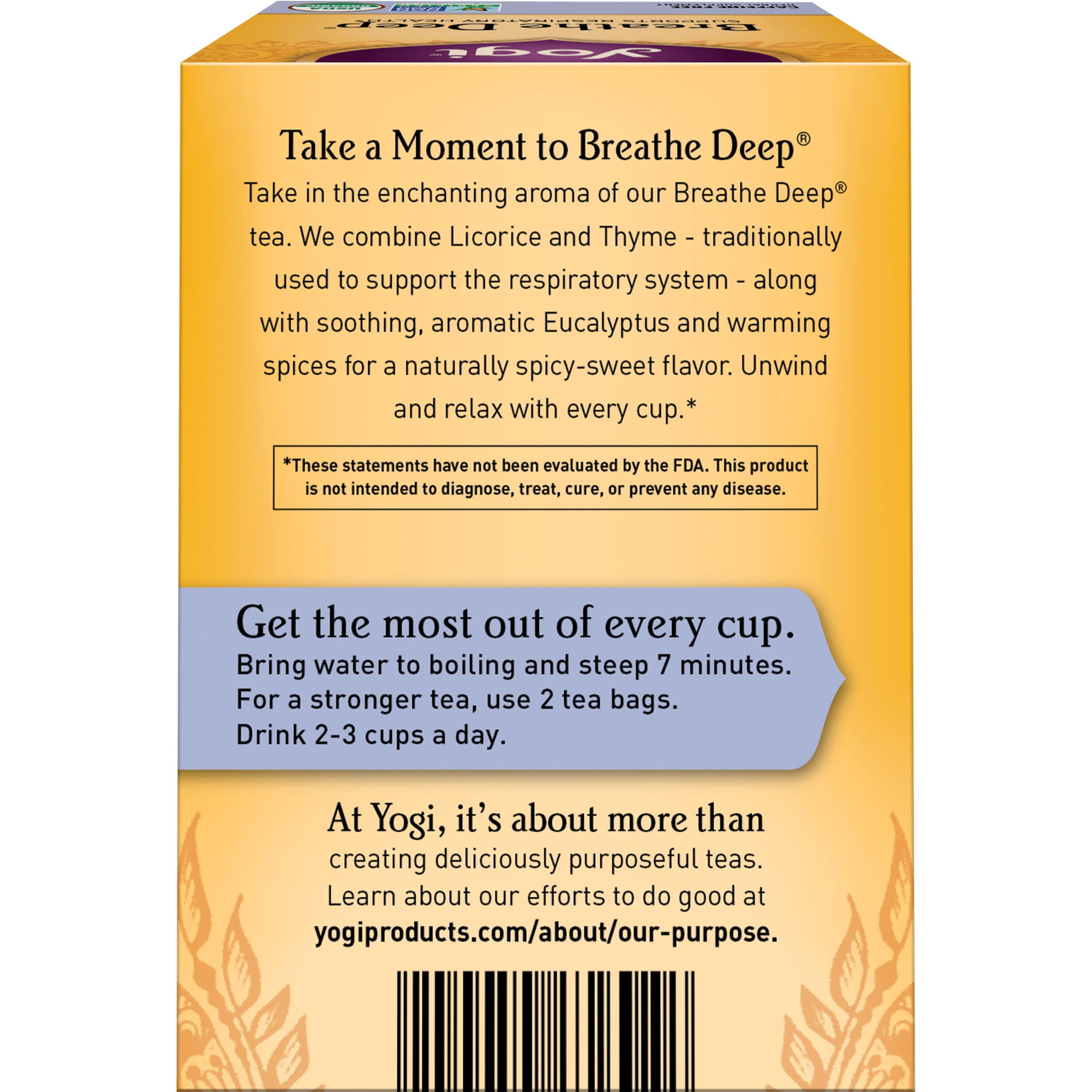 Yogi Teas Breathe Deep Organic 16 Tbg - Harvest Natural Foods